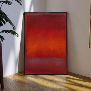 Mark Rothko Red Canvas Wall Art , Mark Rothko Production , Modern Wall ...