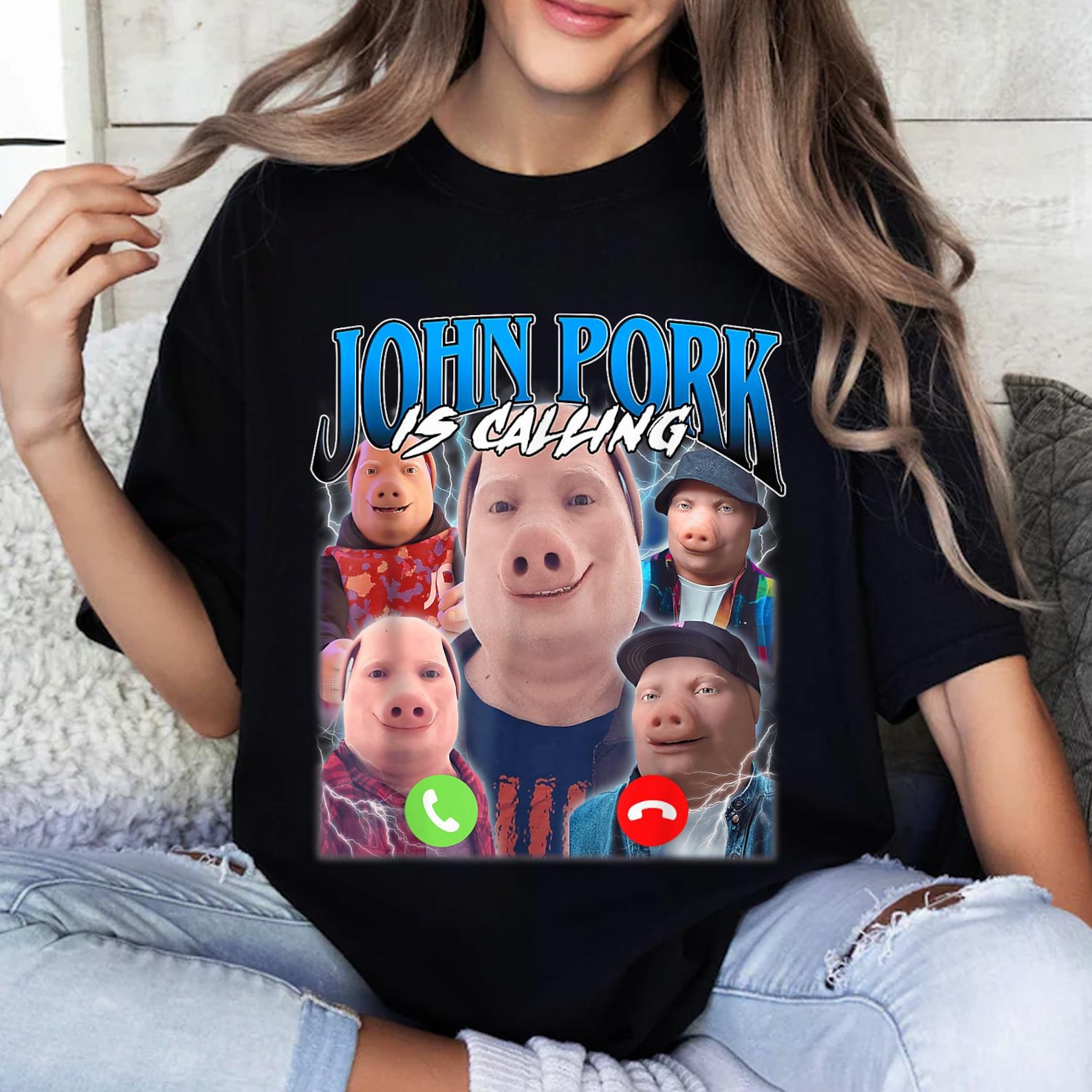 John Pork is Calling, John Pork T-shirt, John Pork is Calling, John ...
