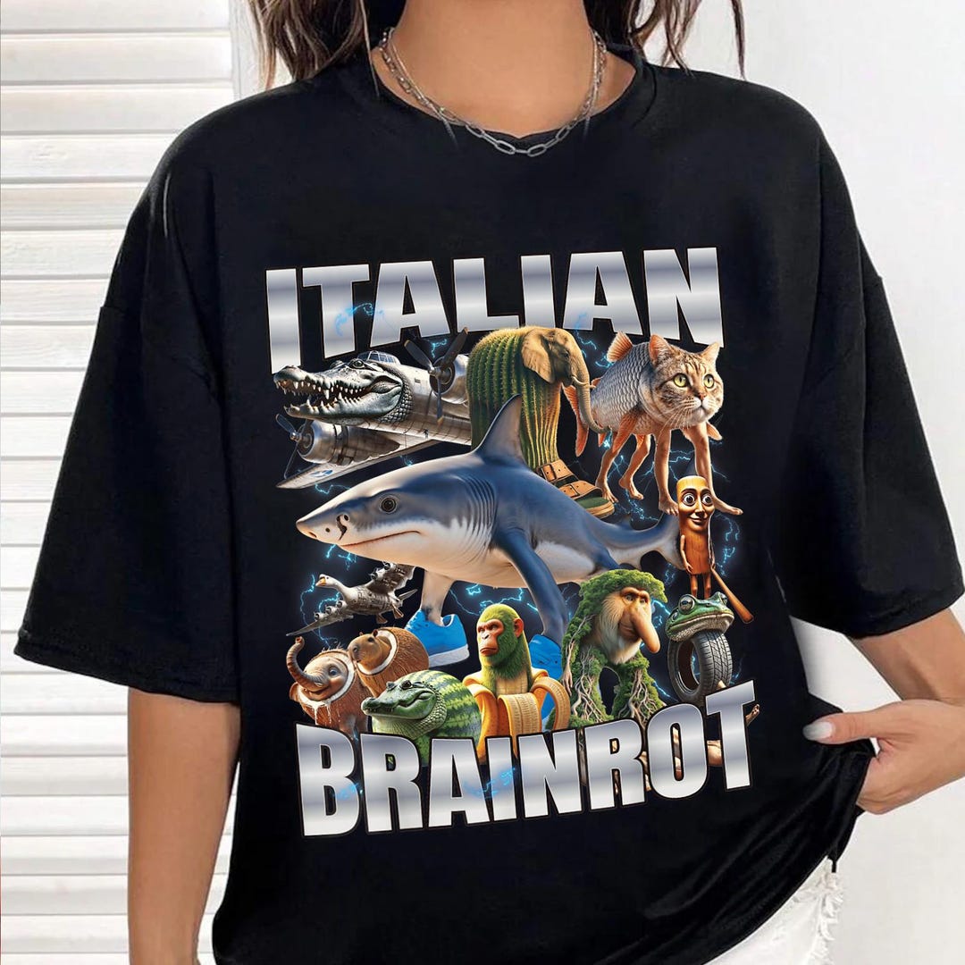 Italian Brainrot T-shirt, Dank Memes Tshirt, Brainrot Shirt, Unhinged ...