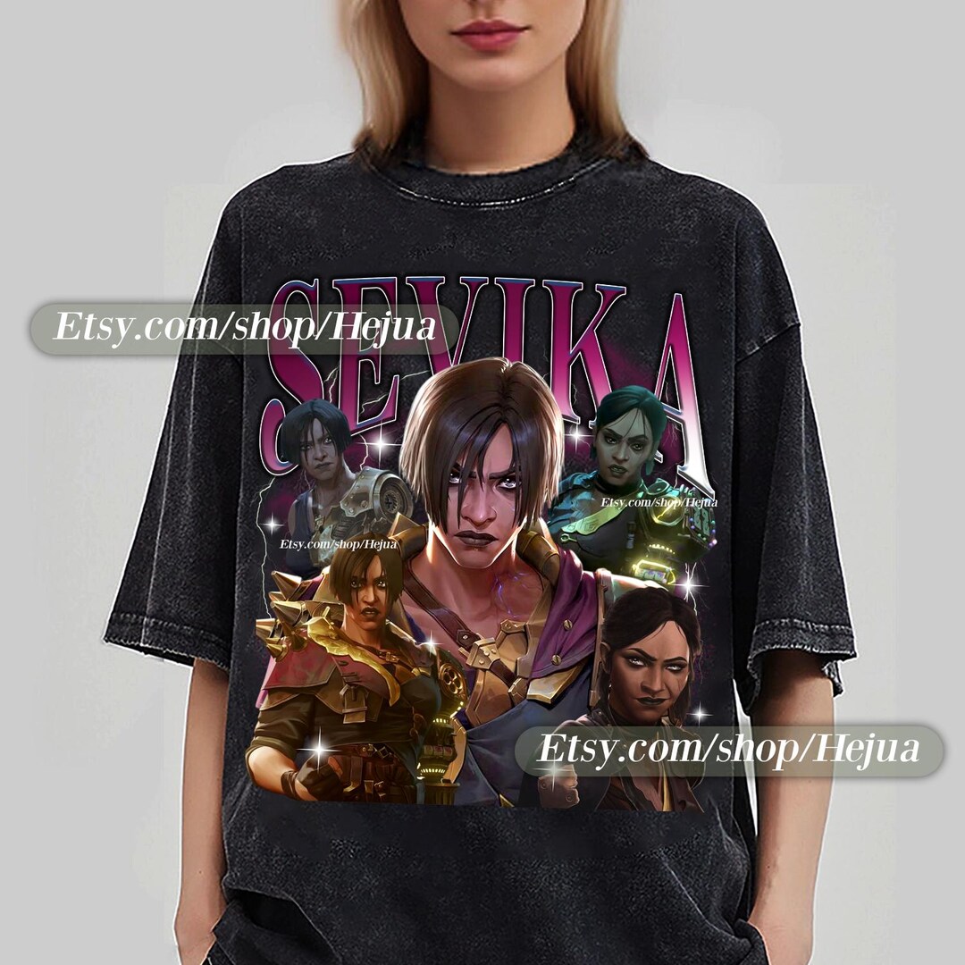 Sevika Arcane T-shirt Unisex Vintage Streetwear Shirt Anime Apparel ...