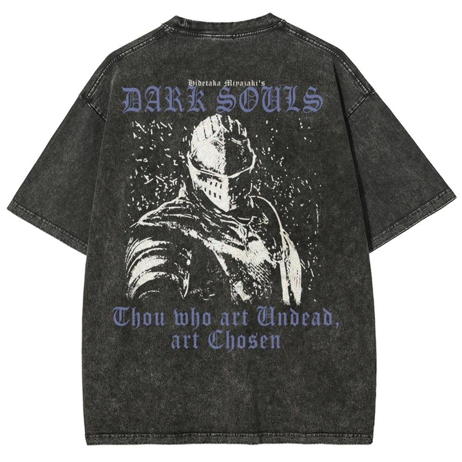 Vintage Wash Souls Shirt, Soulsborne Inspired, Video Game Aesthetic ...