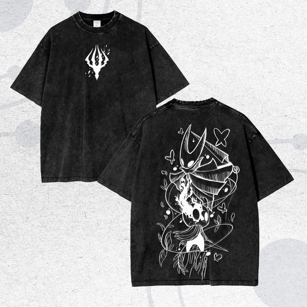 Vintage Washed Monarch Knight Tee, Elegant White Line Art Design for ...