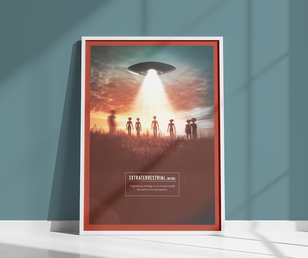 UFO Poster | Greetings Earthlings Series | Art Print | Alien Poster ...