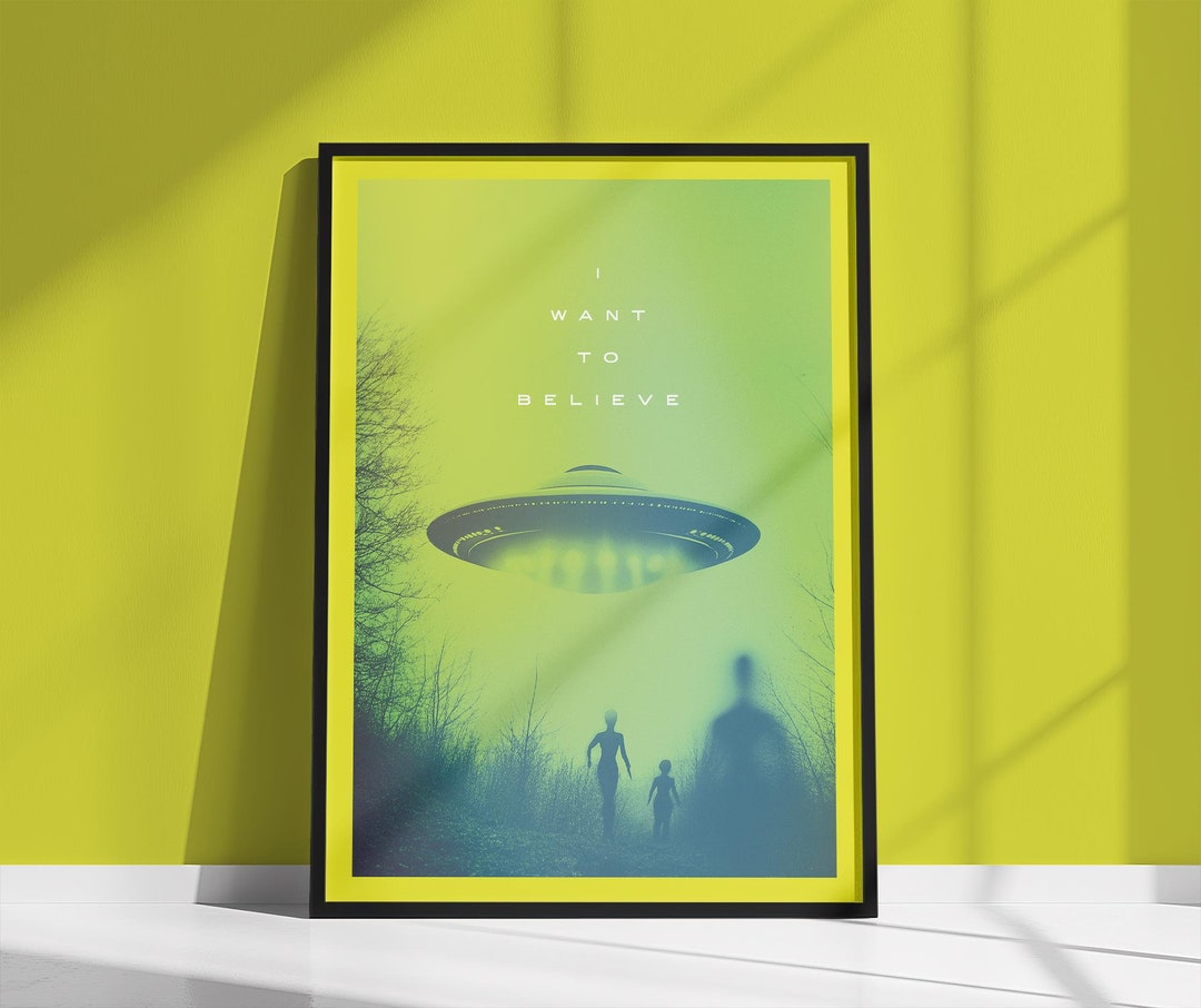 UFO Poster | Greetings Earthlings Series | Art Print | Alien Poster ...