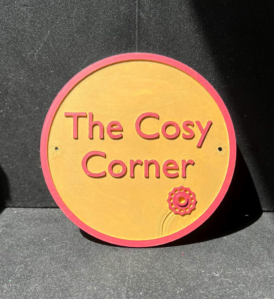 The Cosy Corner Signage Garden Home Decor (120x120mm Circular) - Etsy