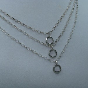 Sterling Silver 3 Strand, 3 Loop Necklace. - Etsy