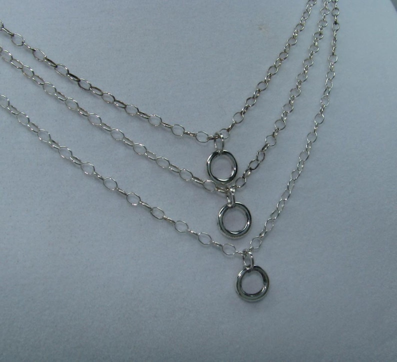 Sterling Silver 3 Strand, 3 Loop Necklace. - Etsy