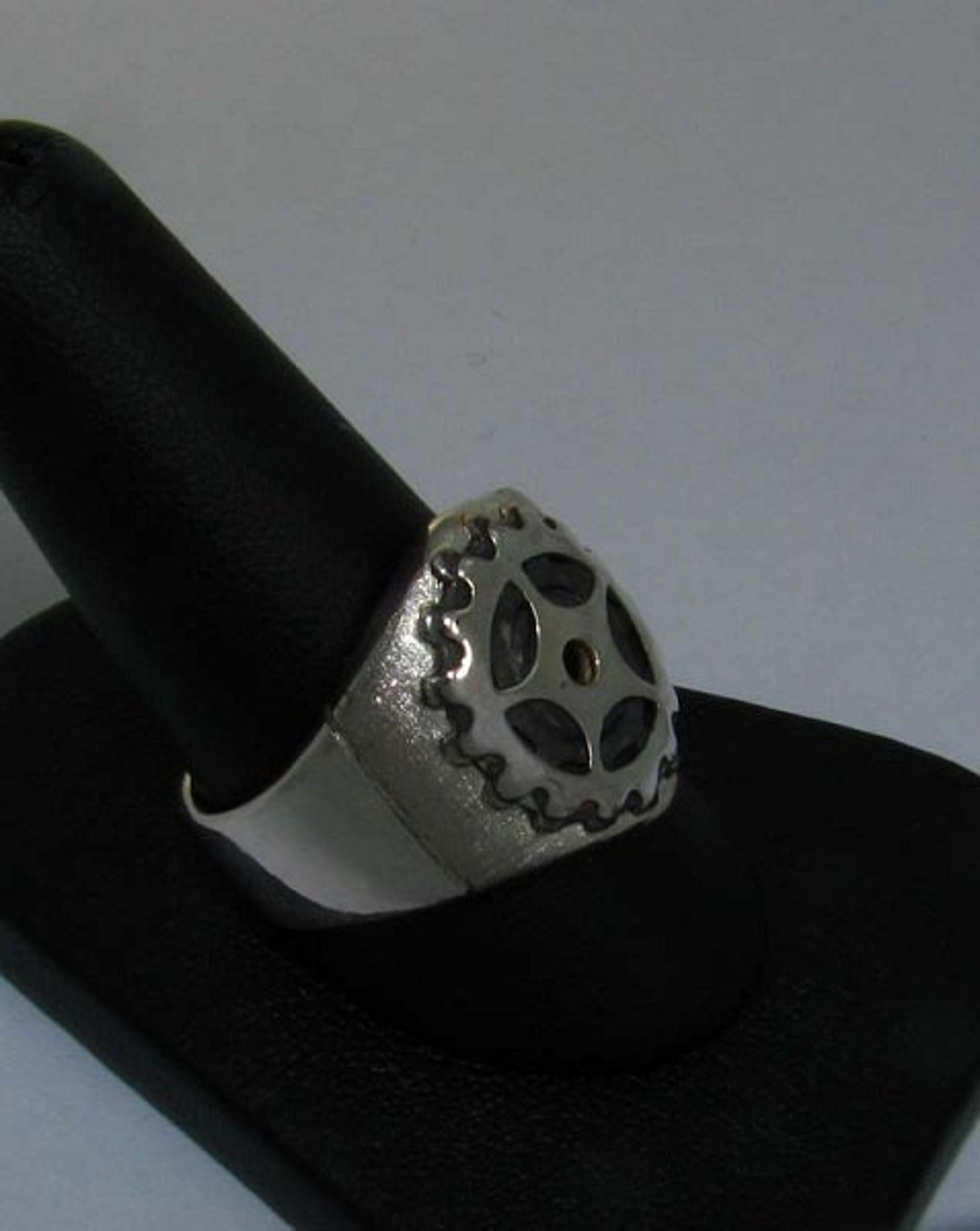 Mans Sprocket Ring in Sterling Silver - Etsy