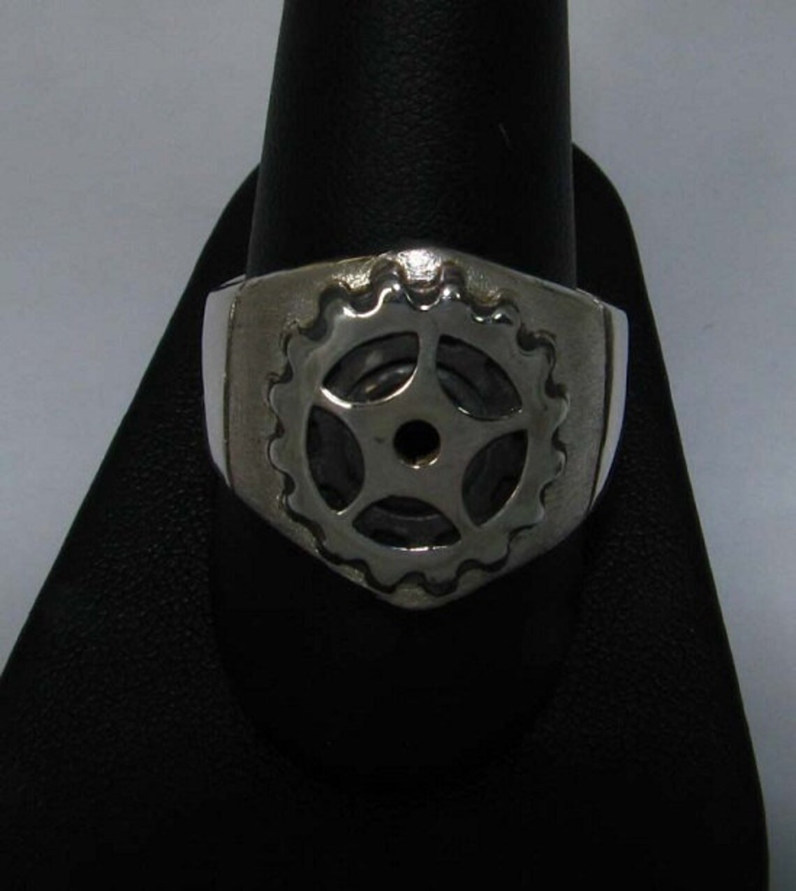 Mans Sprocket Ring in Sterling Silver - Etsy