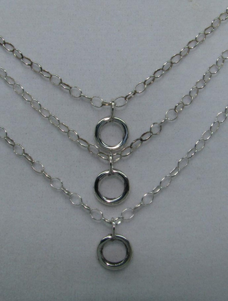 Sterling Silver 3 Strand, 3 Loop Necklace. - Etsy