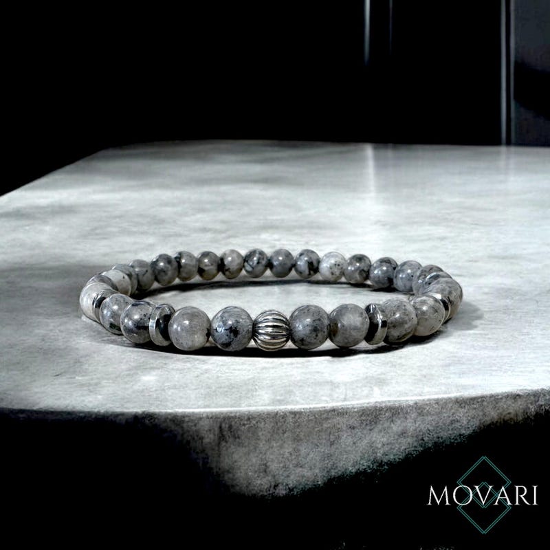 Hematite and 925 Bracelet - Etsy