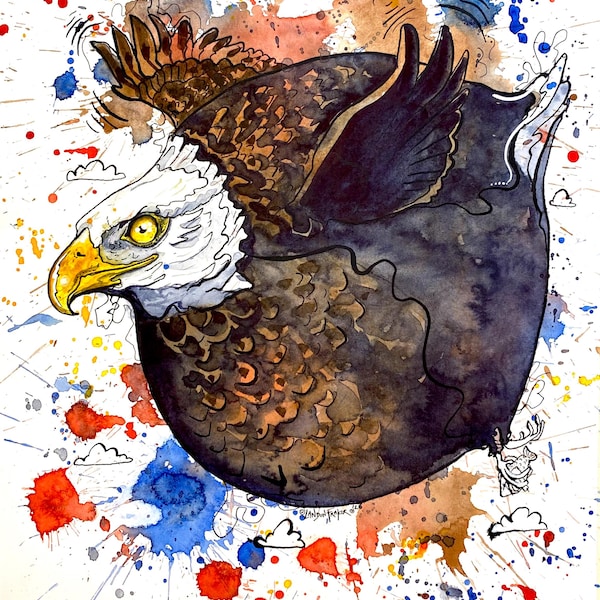 Eagles Painting Art - Etsy