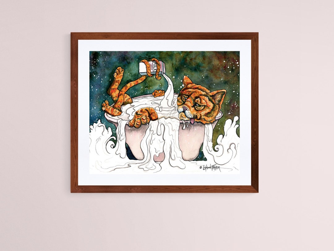 Cat Art - Cat Art Prints - Cat Lover Gift - Funny Animal Print ...