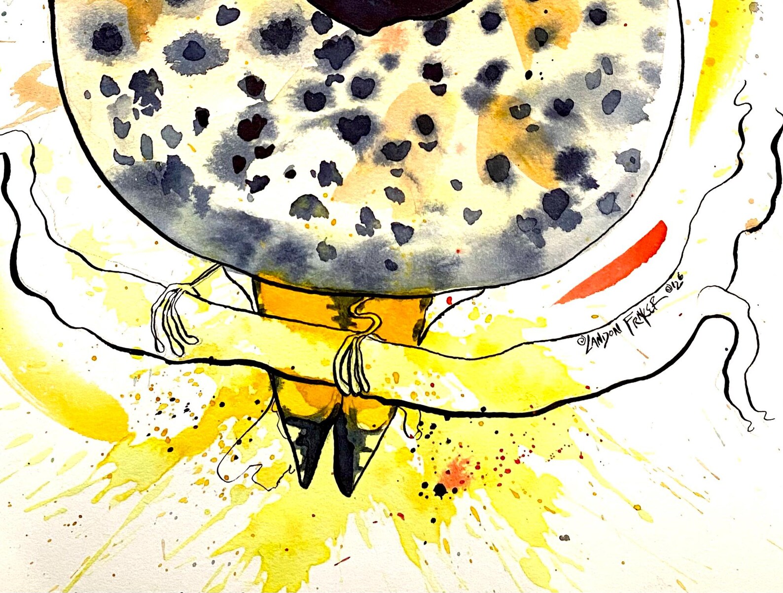 Fat Northern Flicker Print - Watercolor and Ink Painting - “fat Bird ...