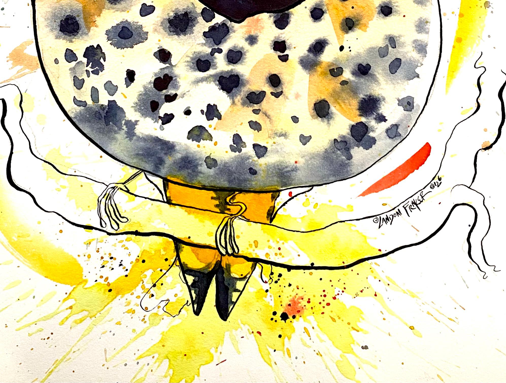 Fat Northern Flicker Print - Watercolor and Ink Painting - “fat Bird ...