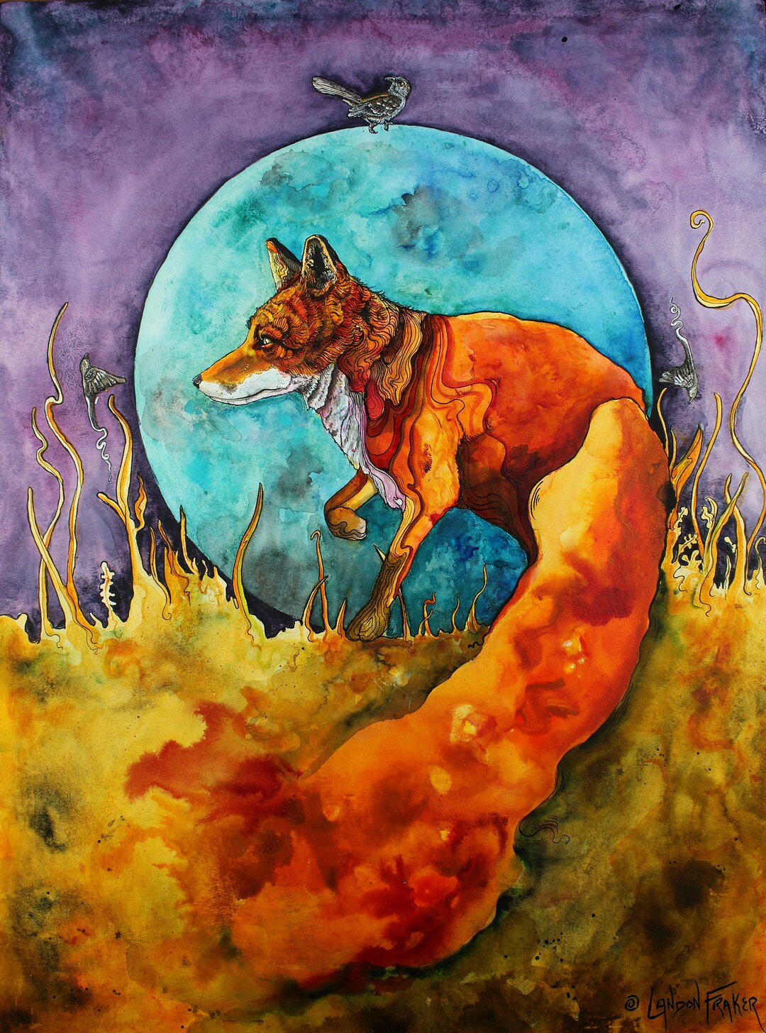 Fox Art - Fox Watercolor Painting - Watercolor Animal - Spirit Animal ...