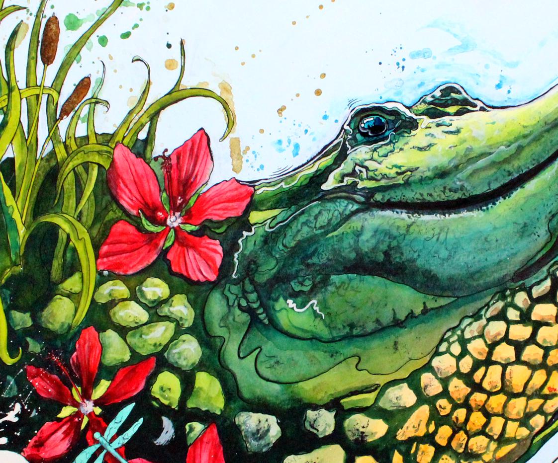 Alligator Art - Florida Artwork - Alligator Wall Art - Alligator Gifts ...