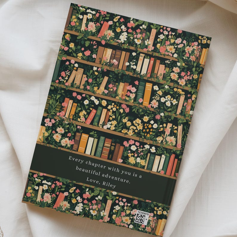 Personalized Floral Book Lover Journal Custom Name Reading Journal Book ...