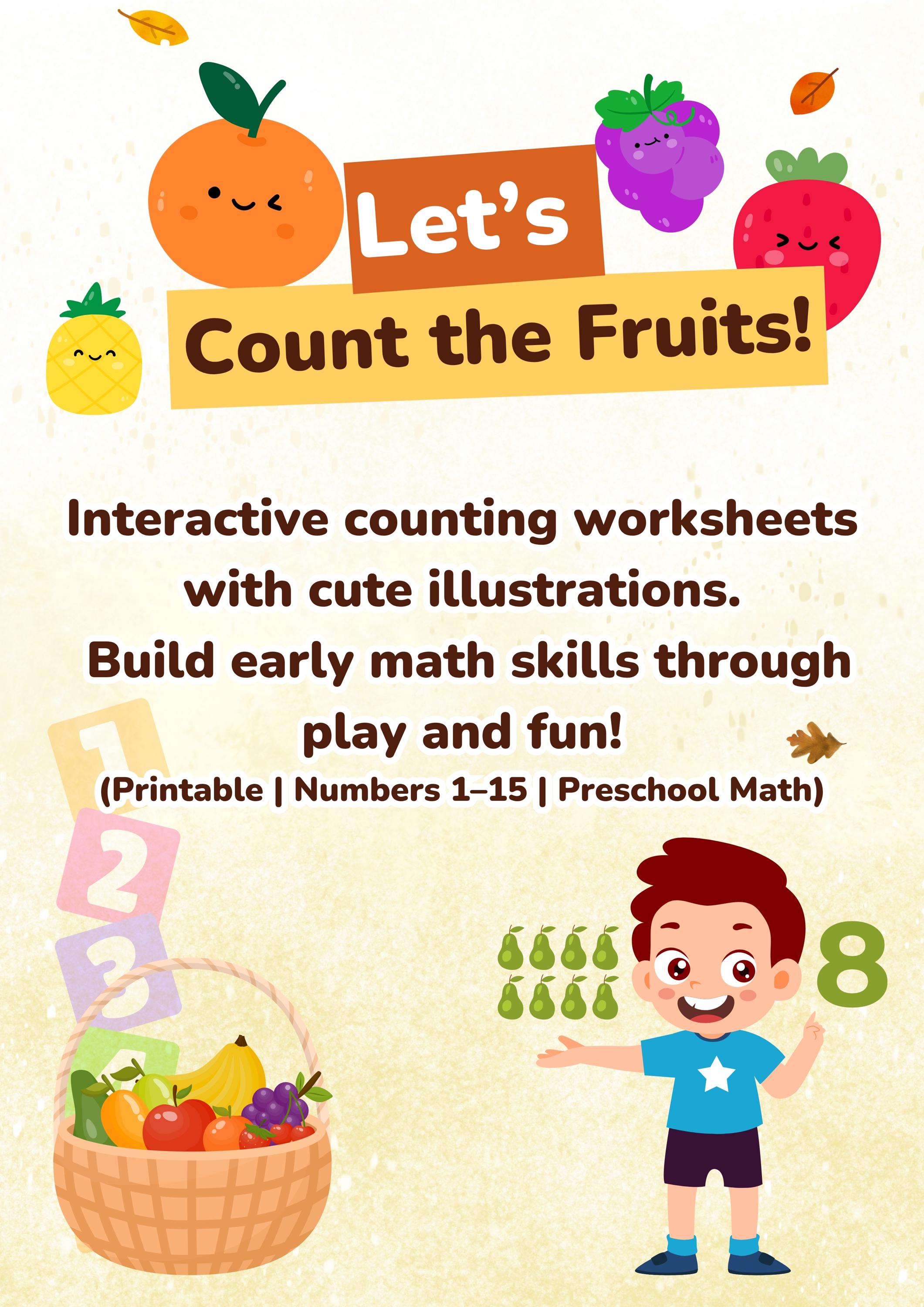 Printable Counting Worksheets and Early Math Activities for Preschool ...