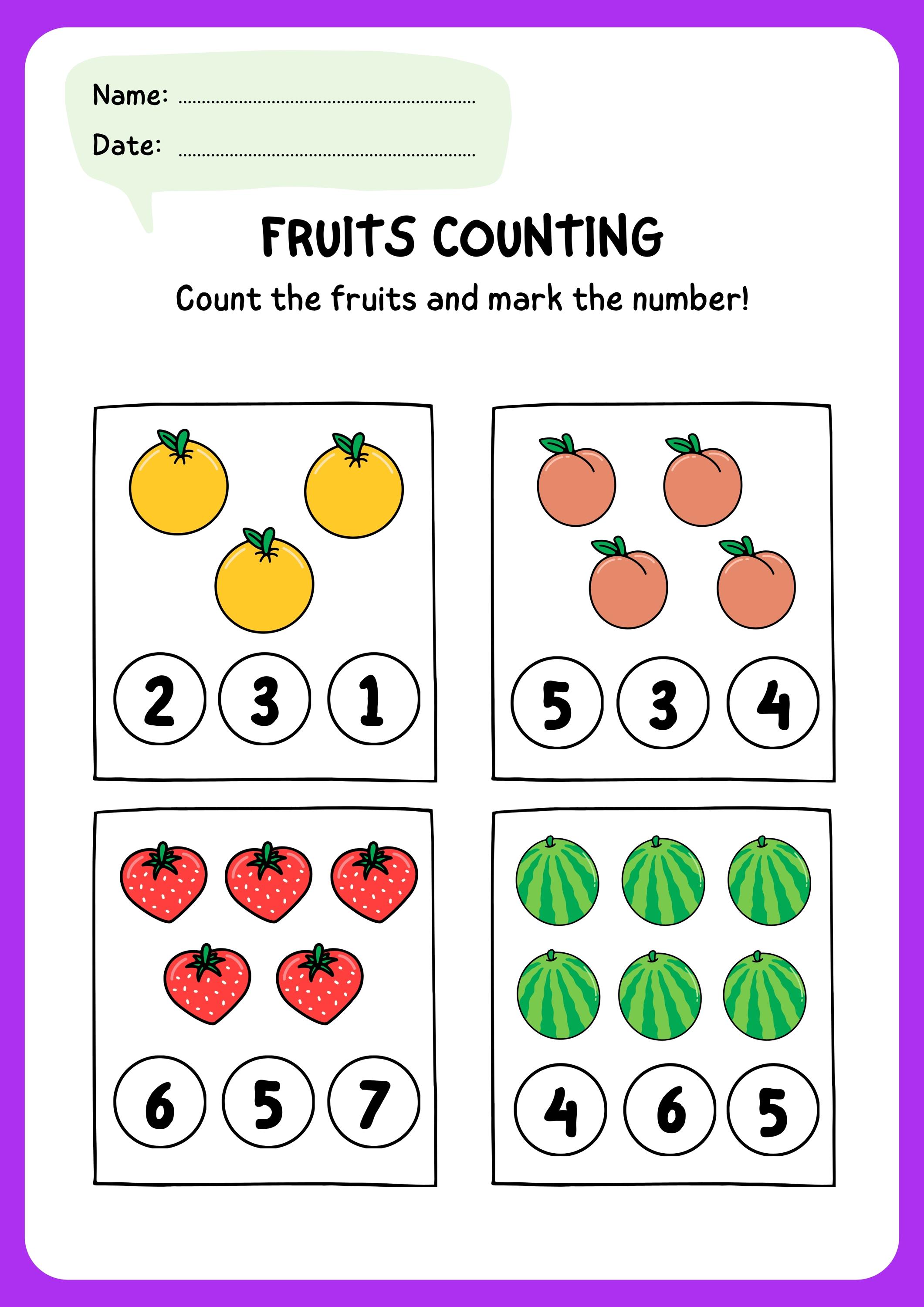 Printable Counting Worksheets and Early Math Activities for Preschool ...