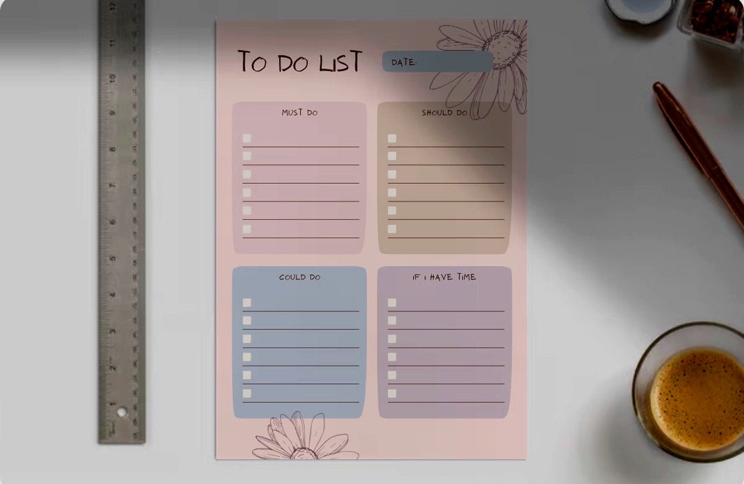 Beautiful Printable Todo List - Etsy