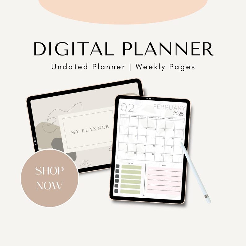 2025 Yearly Digital Planner Printable Planner PDF Planner Monthly ...