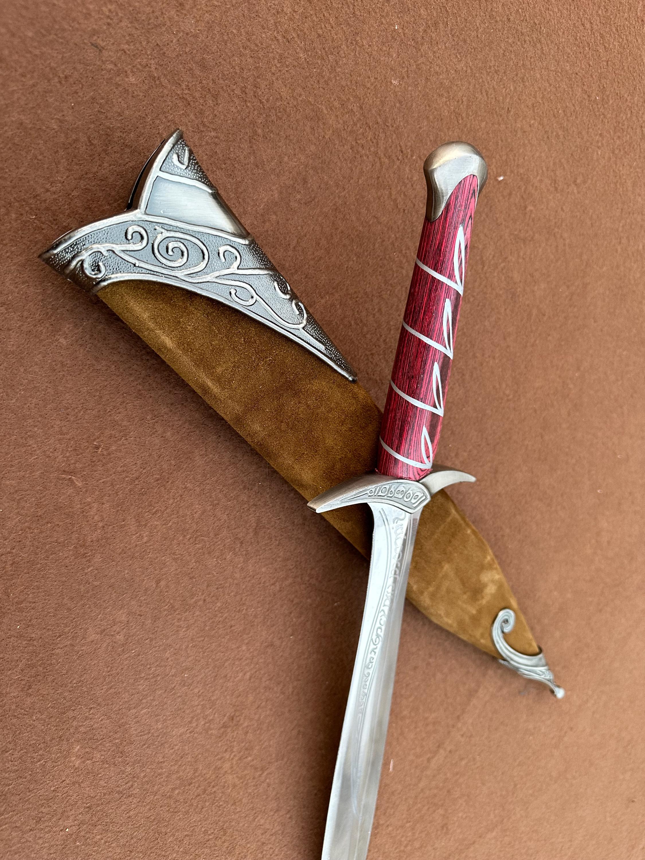 King Aragon Anduril Replica Sword Handmade Long Sword With Scabbard ...