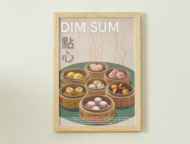 Dim Sum Hong Kong Food Wall Art - Etsy