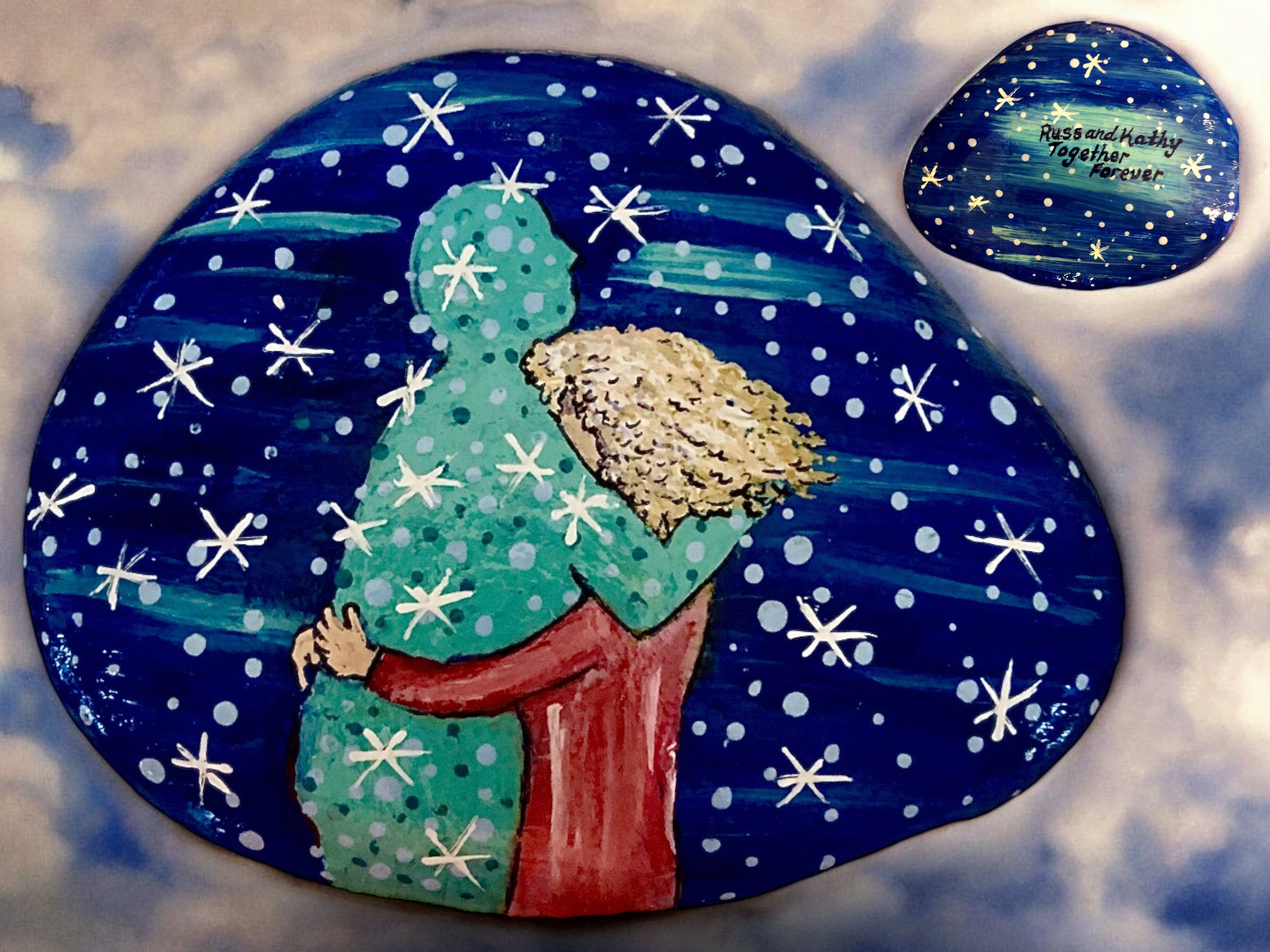 Hand Painted Bereavement Stone, Thoughtful Rock Gift, Personalized ...