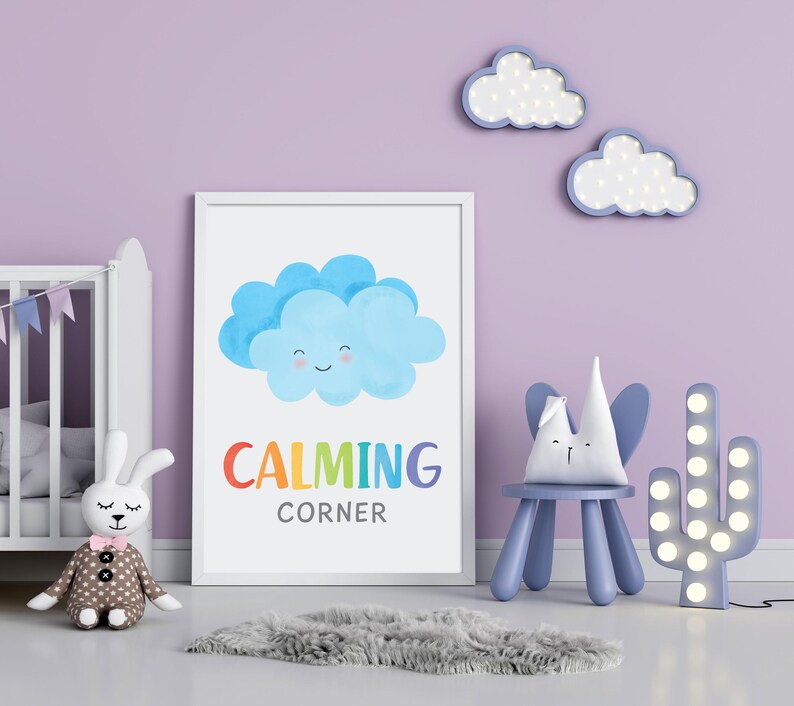 Calming Corner Poster, Classroom Decor, Mindfulness Printable Wall Art ...