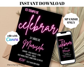 Spanish Birthday Invite - Etsy