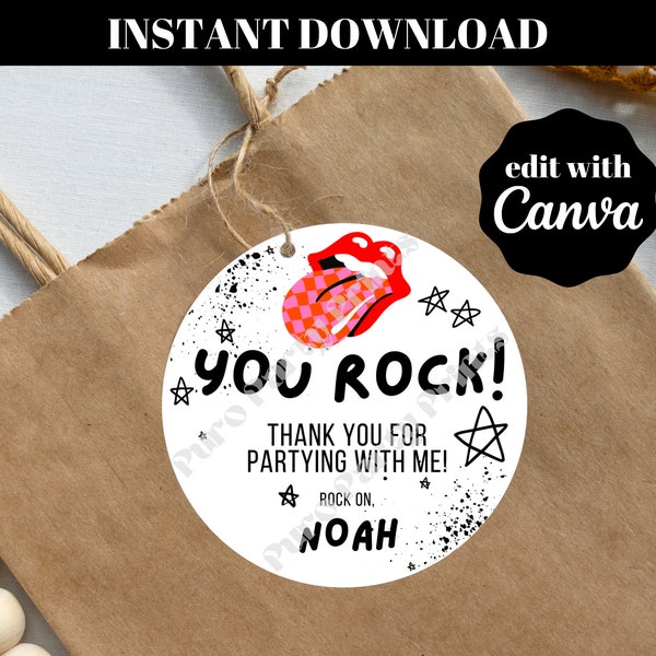 Rock Star Thank You - Etsy