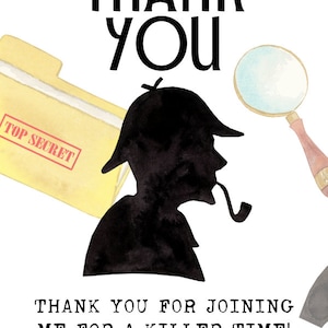INSTANT Editable Thank You Murder Mystery Party Tags Printable Template ...