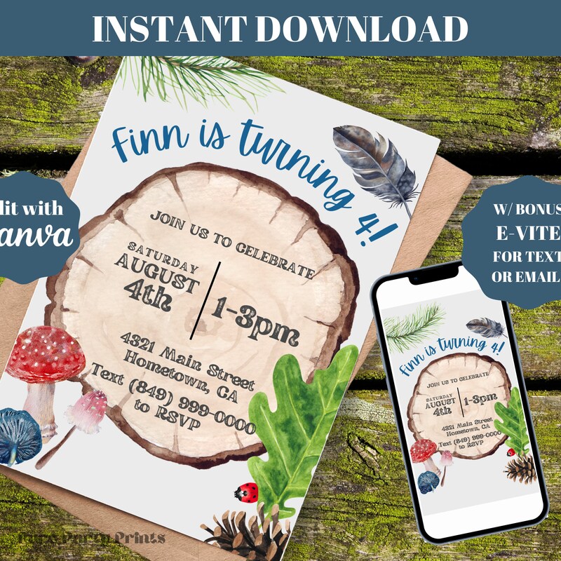 Nature Invitation - Etsy