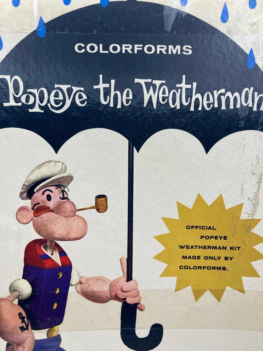 Vintage 1959 Popeye the Weatherman Colorforms Kit Original Box *missing ...