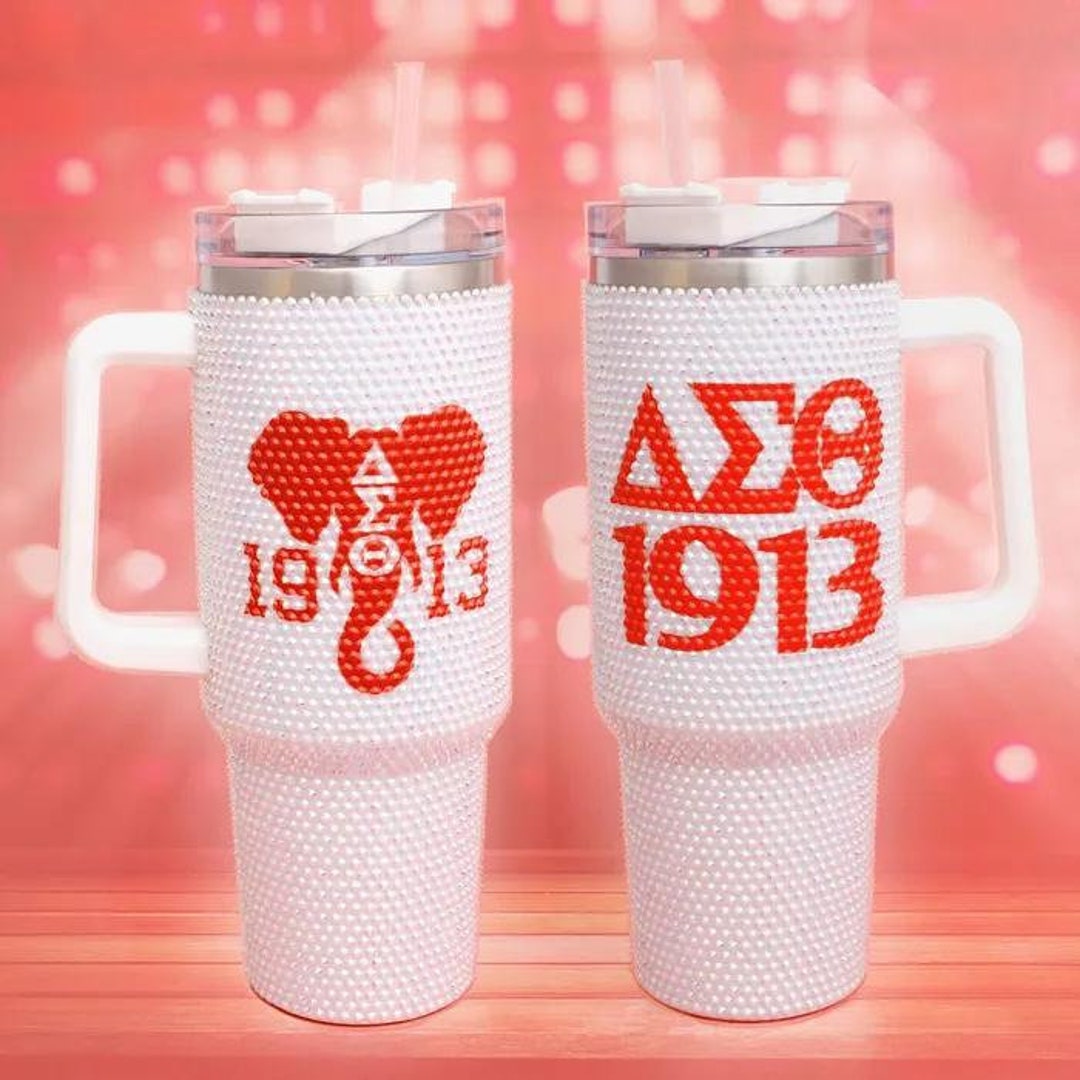 Delta Sigma Theta Rhinestone Bling Tumbler Cup Stainless Steel - Etsy
