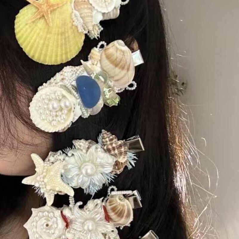 Sea Shell Hair Clips - Etsy