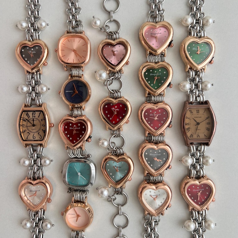 Heart Watch Necklace - Etsy