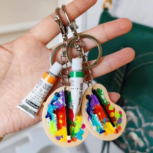 Creative Handcrafted Oil Paint Palettes, Paint Paste Keychains, Y2K Bag ...
