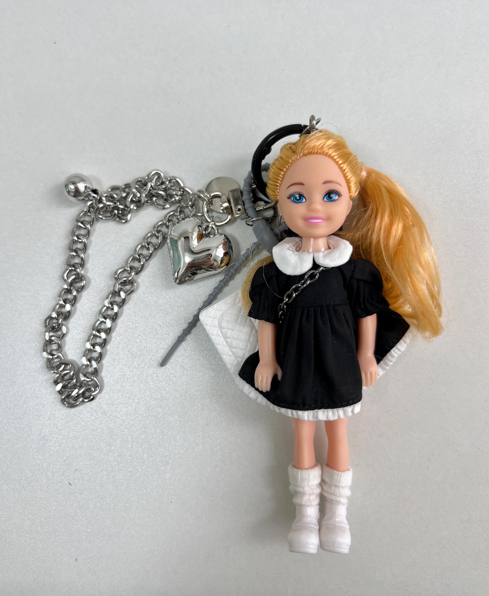 Y2K Cute Doll Keychain, Doll Bag Accessory, Pink Doll, White Doll ...