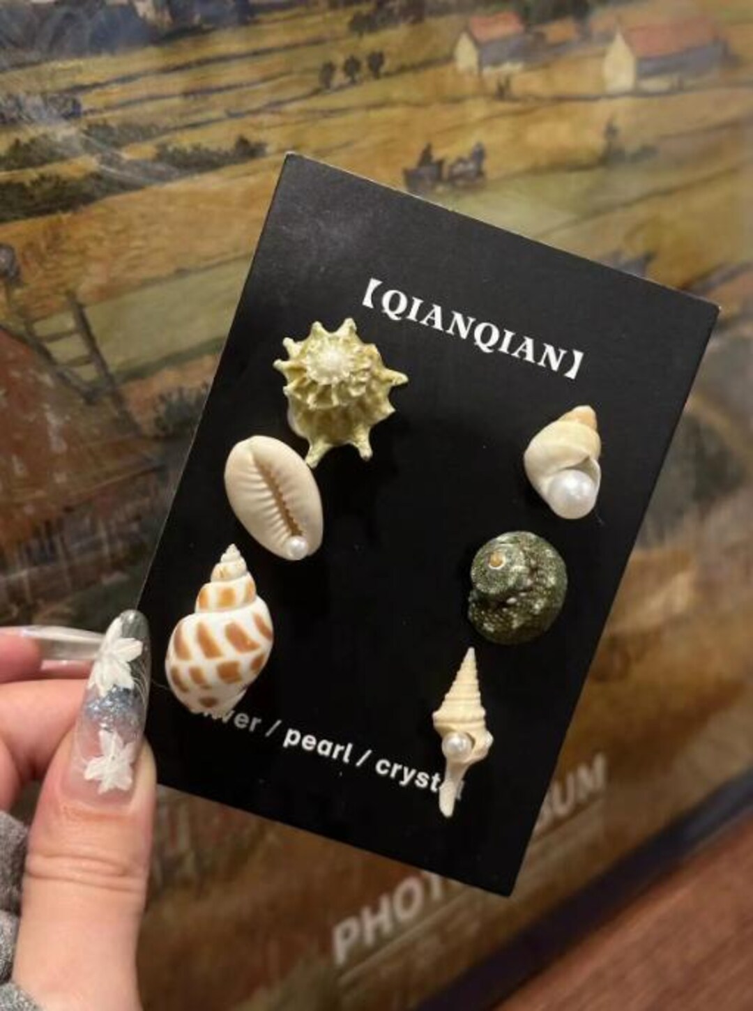 Handcraft Natural Conch Shells and Shells Earrings,s925 Silver ...