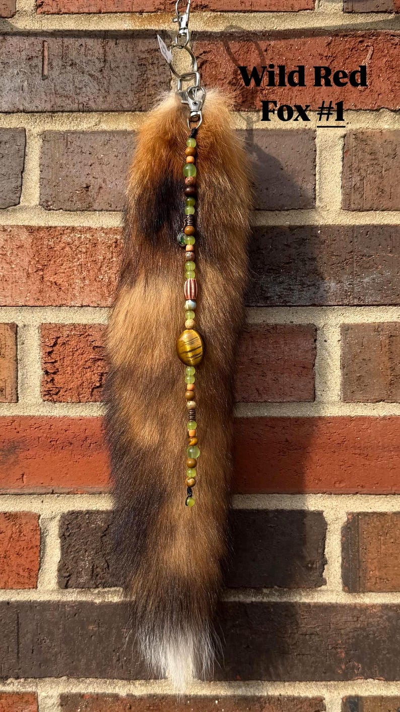 Beaded Tail Keychain- Ethically Sourced Accessory for Therians, Furries ...