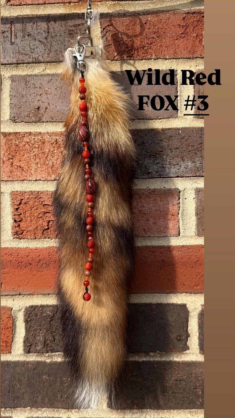 Beaded Tail Keychain- Ethically Sourced Accessory for Therians, Furries ...