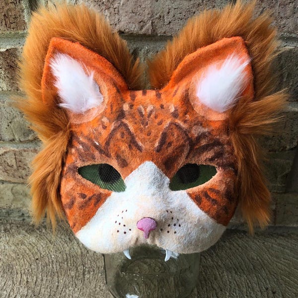 Therian Cat Mask Orange Tabby - Etsy