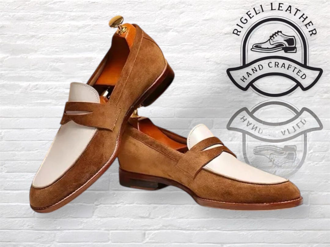 Handmade Suede Loafers • Leather Sole Dress Shoes, Custom Fit - Etsy