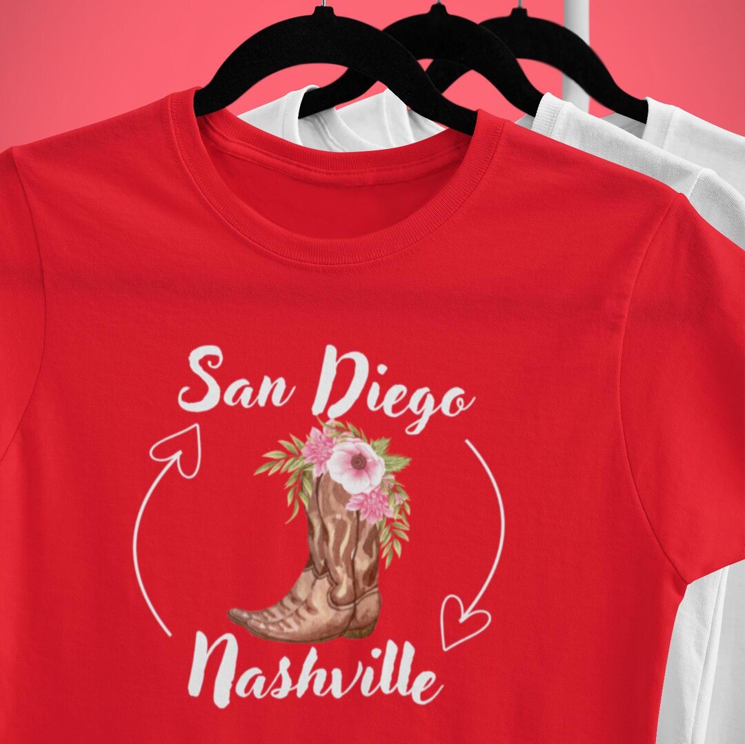 San Diego and Nashville, USA Travel T Shirt, US Cities Shirt, Any 2 ...