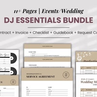 Ultimate Wedding DJ Template Bundle for Editable Event DJ Contract and ...