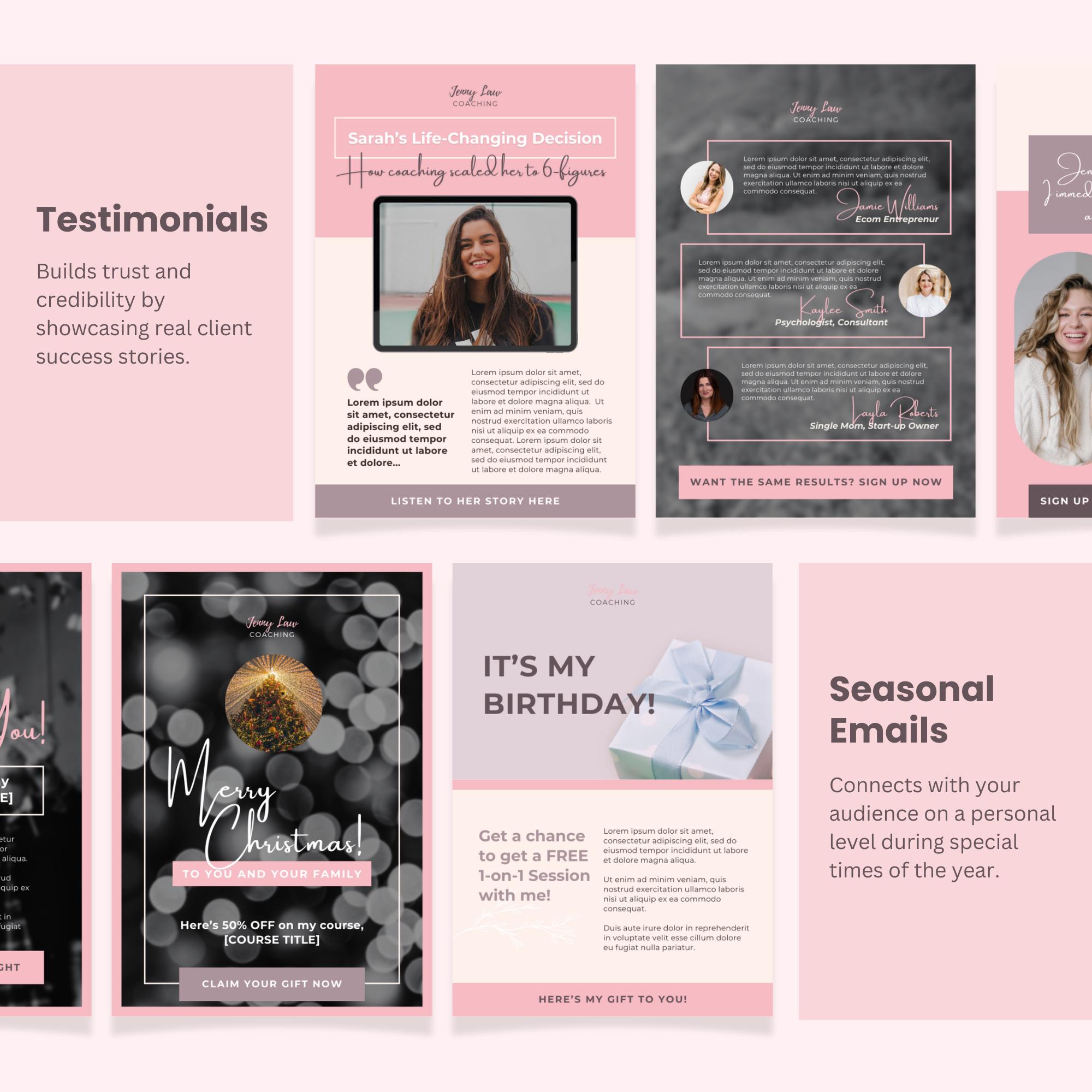 Email Marketing Template for Coaching Mailchimp Email Sequence Editable ...