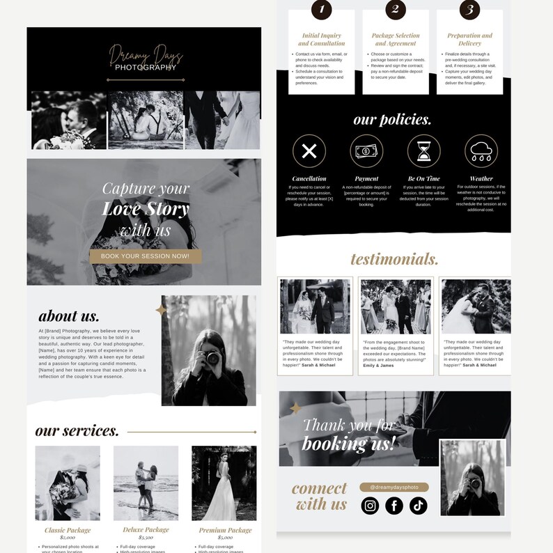 Photography Acuity Scheduling Template for Photographer Acuity Booking ...