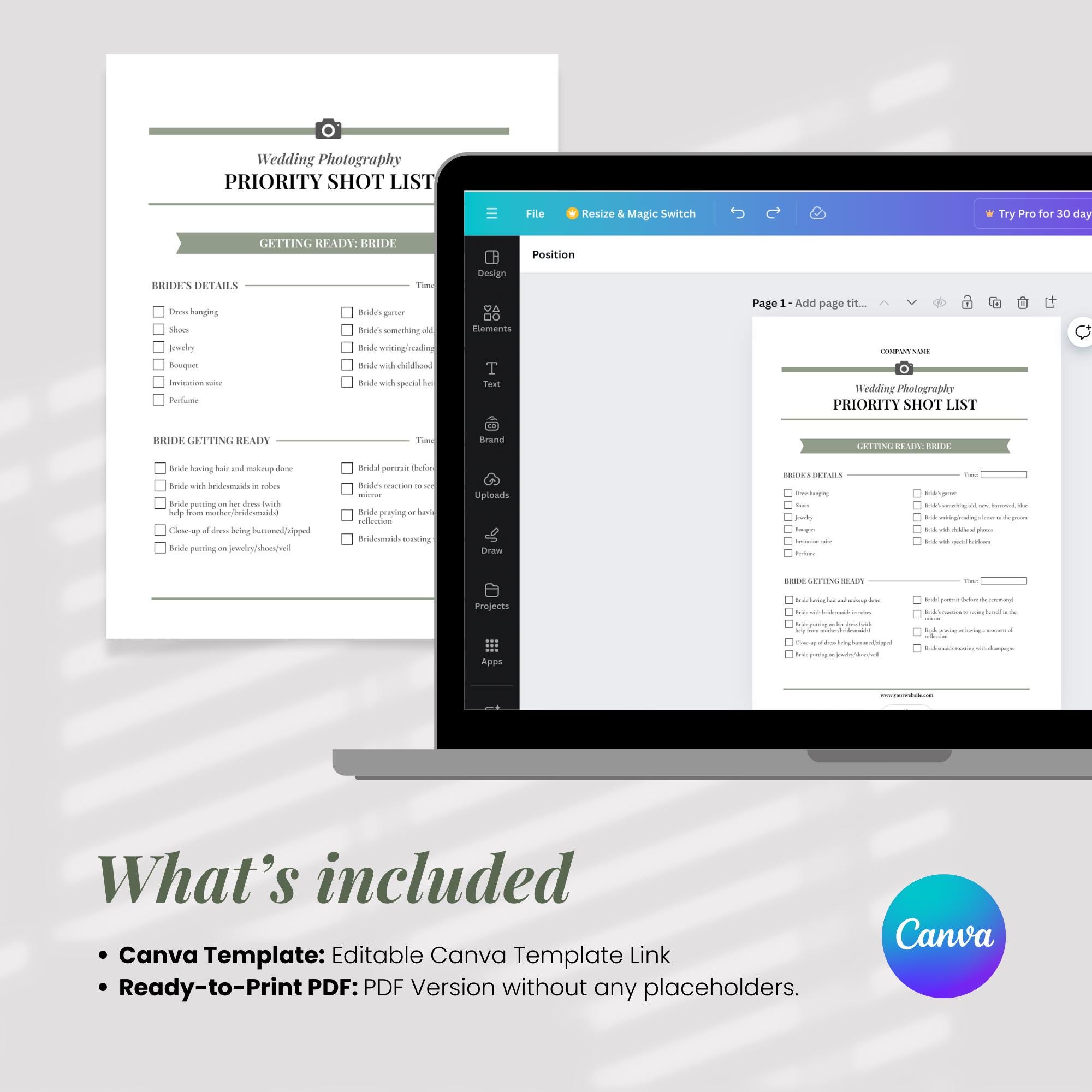 Wedding Photography Shot List for Event Photographer and Videographer ...